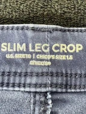 Chico's | Jeans | Chicos Slim Leg Crop Jeans In Faded Blue 2379 | Poshmark